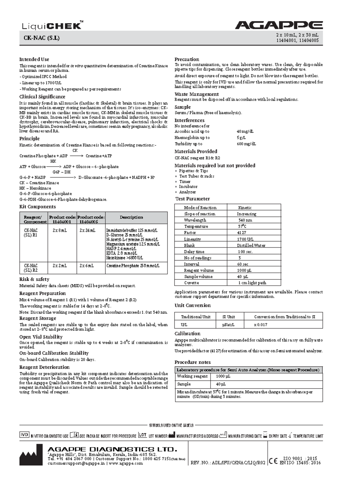 CK - asdfg - IN VITRO DIAGNOSTIC USE SEE PACKAGE INSERT FOR PROCEDURE ...