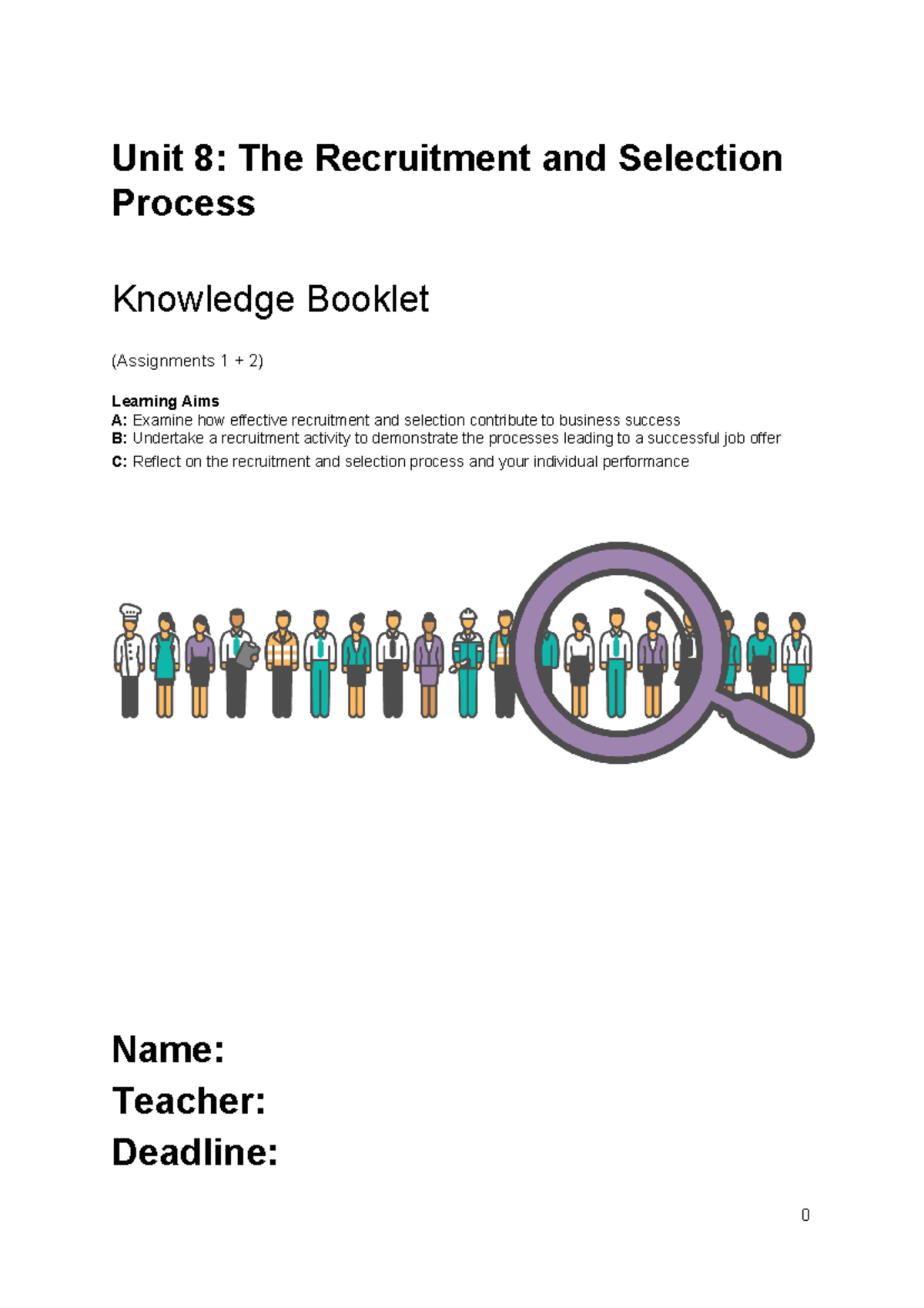 BSR - UNIT-8 -THE- Recruitment-AND- Selection- Process - Unit 8: The ...