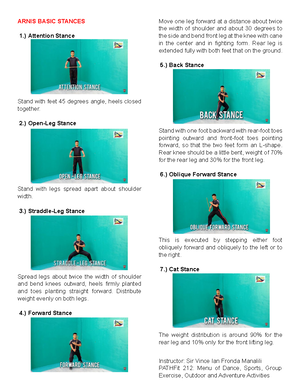 PE-Lesson-2 -Arnis - Chapter 2 - MANALANG, CARLA DANE S BSA 2E HOPE PEH 111 (Chapter 2) LESSON 2 ...