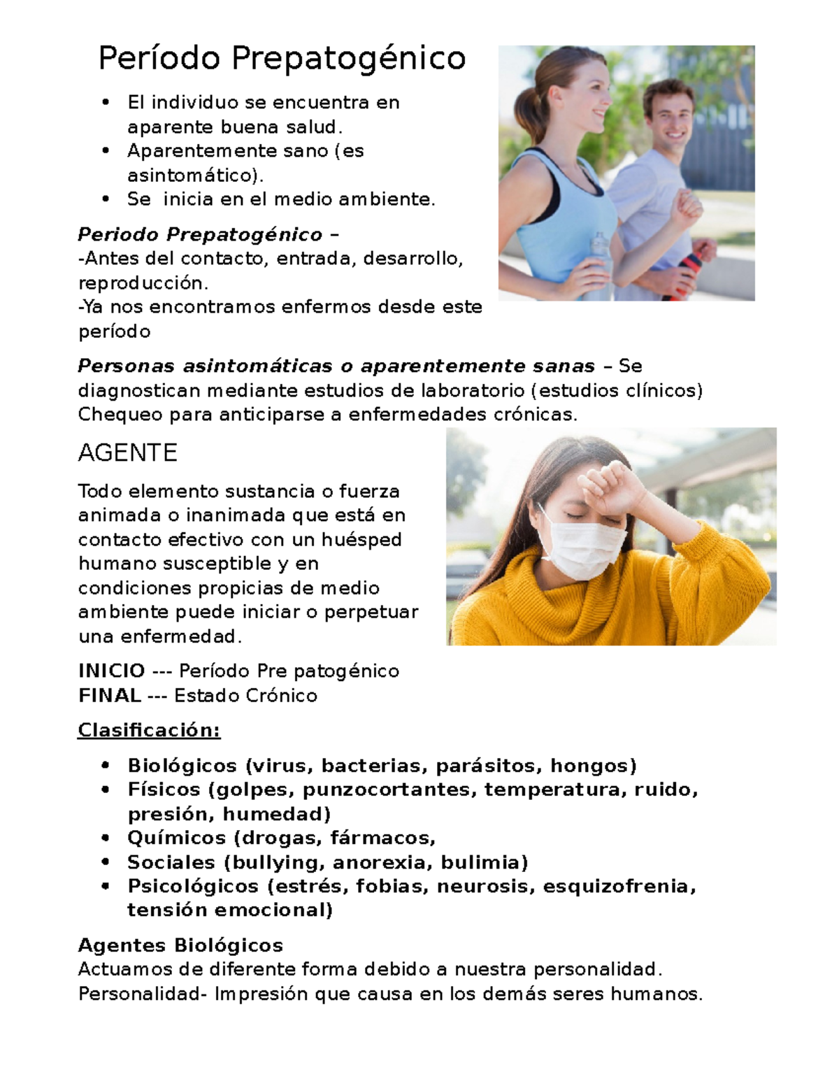 Período Prepatógenico - Período Prepatogénico El individuo se encuentra ...