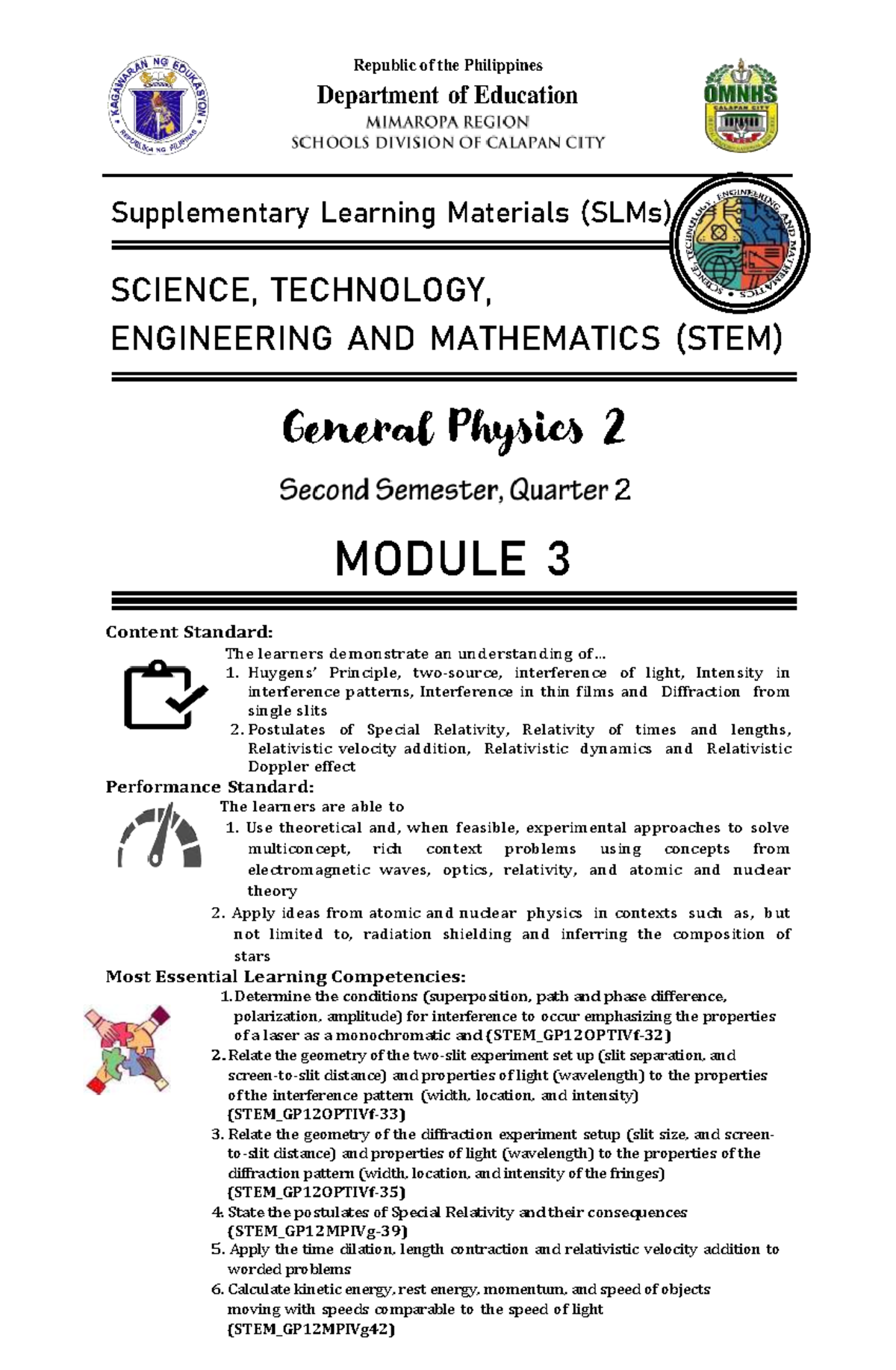 DELA-VEGA SLM- General- Physics-2-Q4- Module 1-W5-6-1 - Republic of the ...