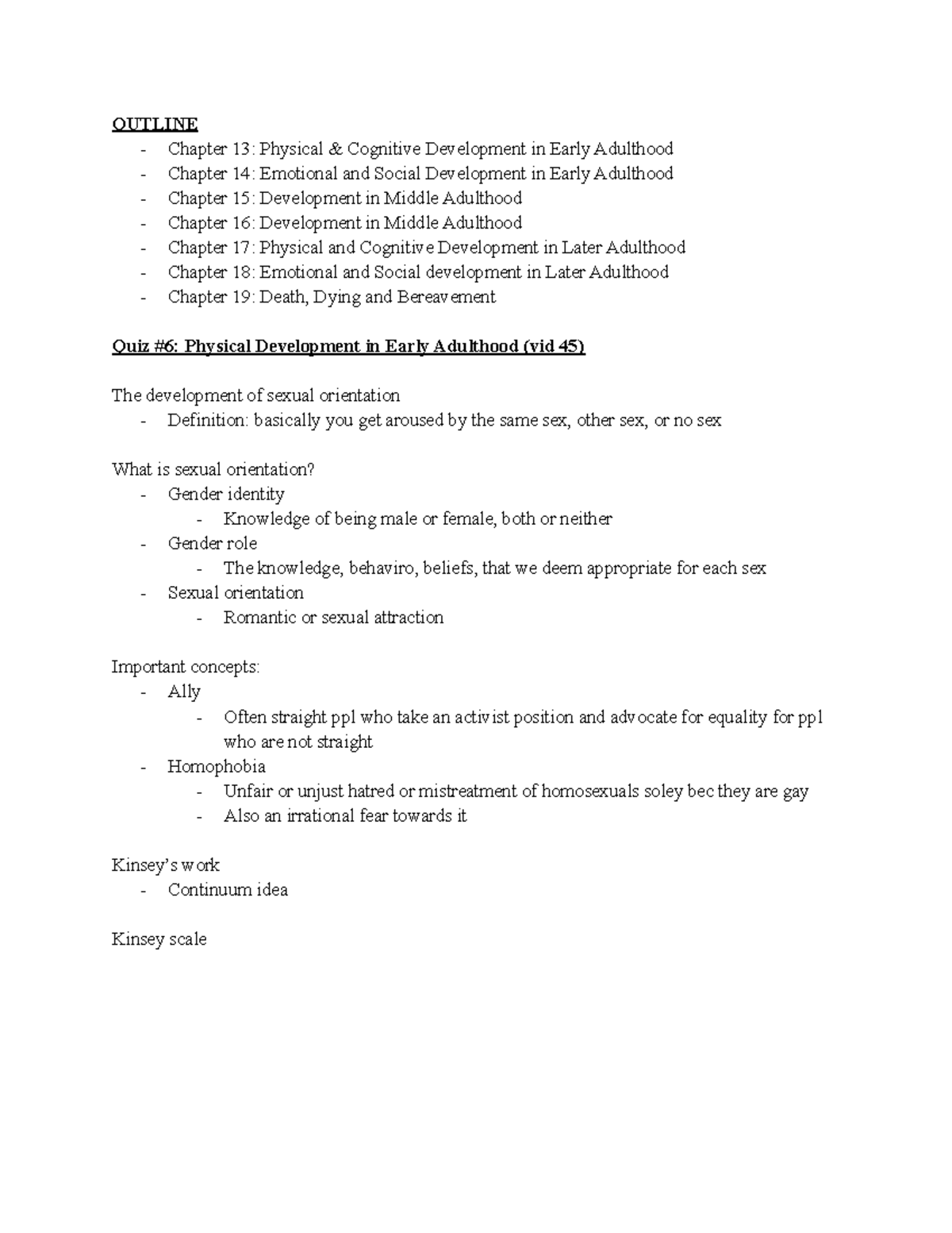 Psych 220 Test #3 Notes - Ann M. Merriwether - OUTLINE Chapter 13 ...
