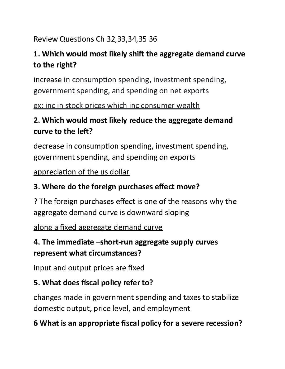 Final Review Questions 2022 Review Questions Ch 32 33 34 35 36 Which