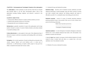 Environmental Science. Module 2. 1 - I. UNIT TITLE/CHAPTER TITLE THE ...