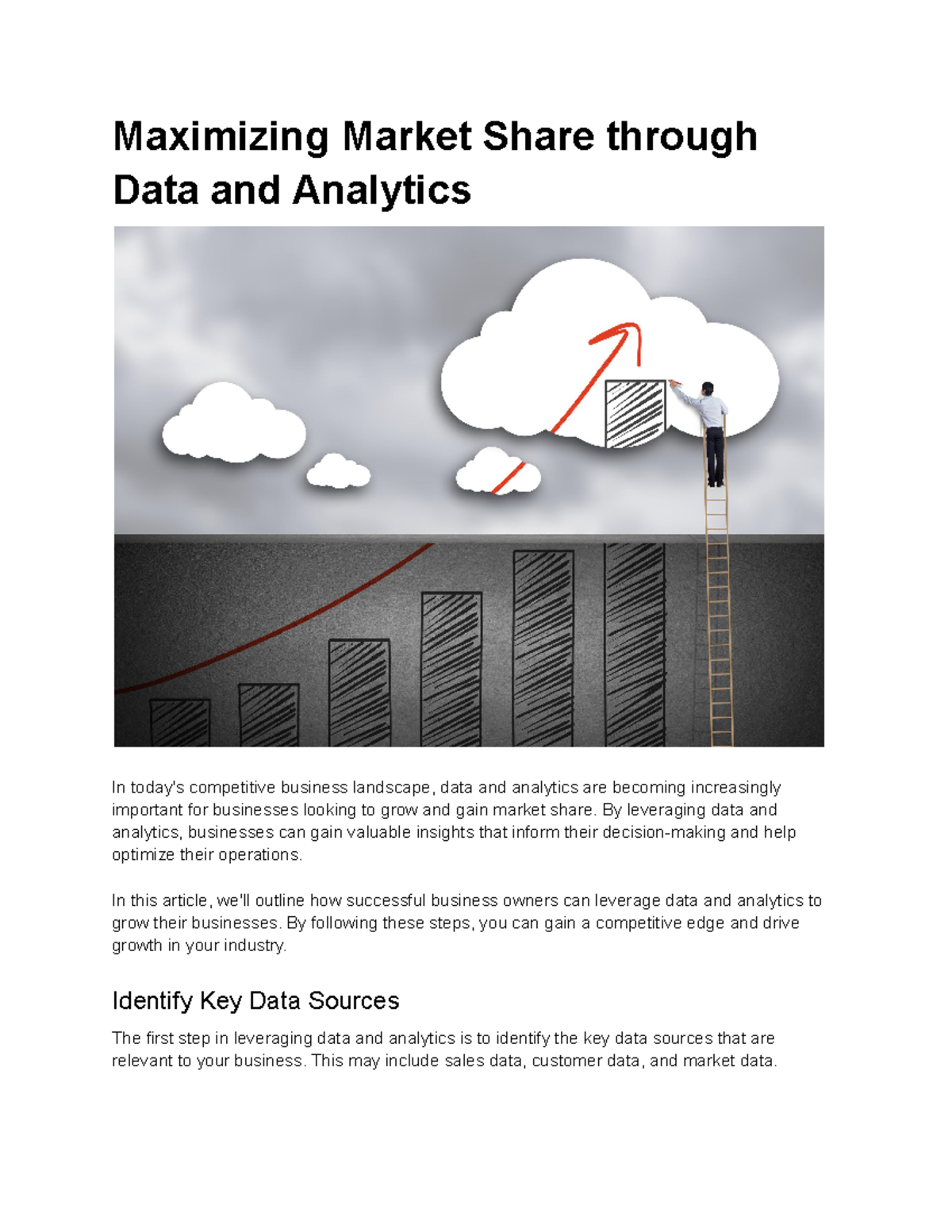 Maximizing Market Share through Data and Analytics - Maximizing Market ...