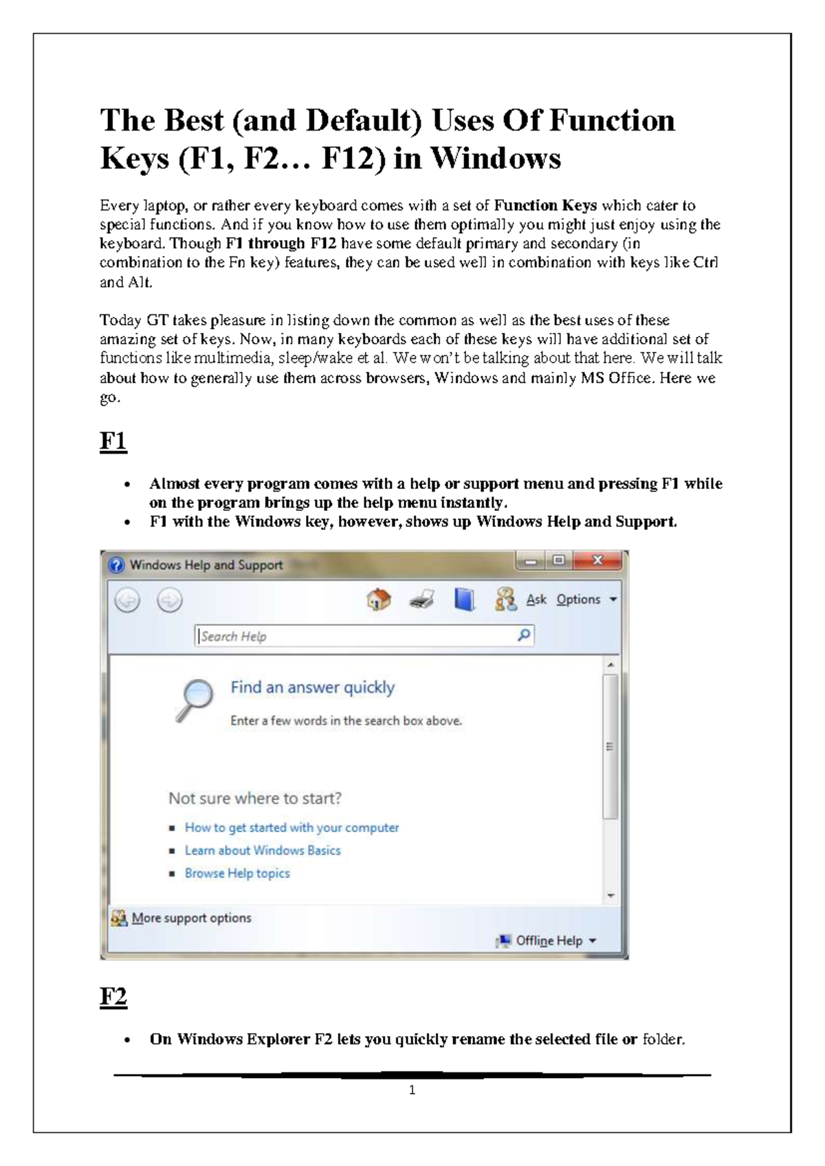 Function Keys - Computer essentials - The Best (and Default) Uses Of ...