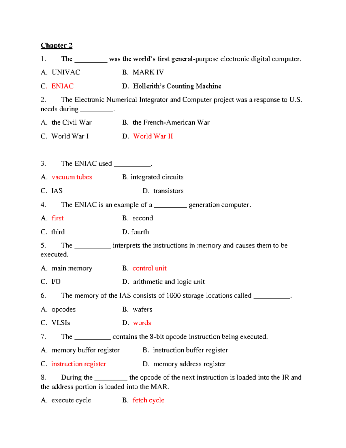 CEA Full Chapter QA - Lecture notes 23 - Chapter 2 The _________ was ...