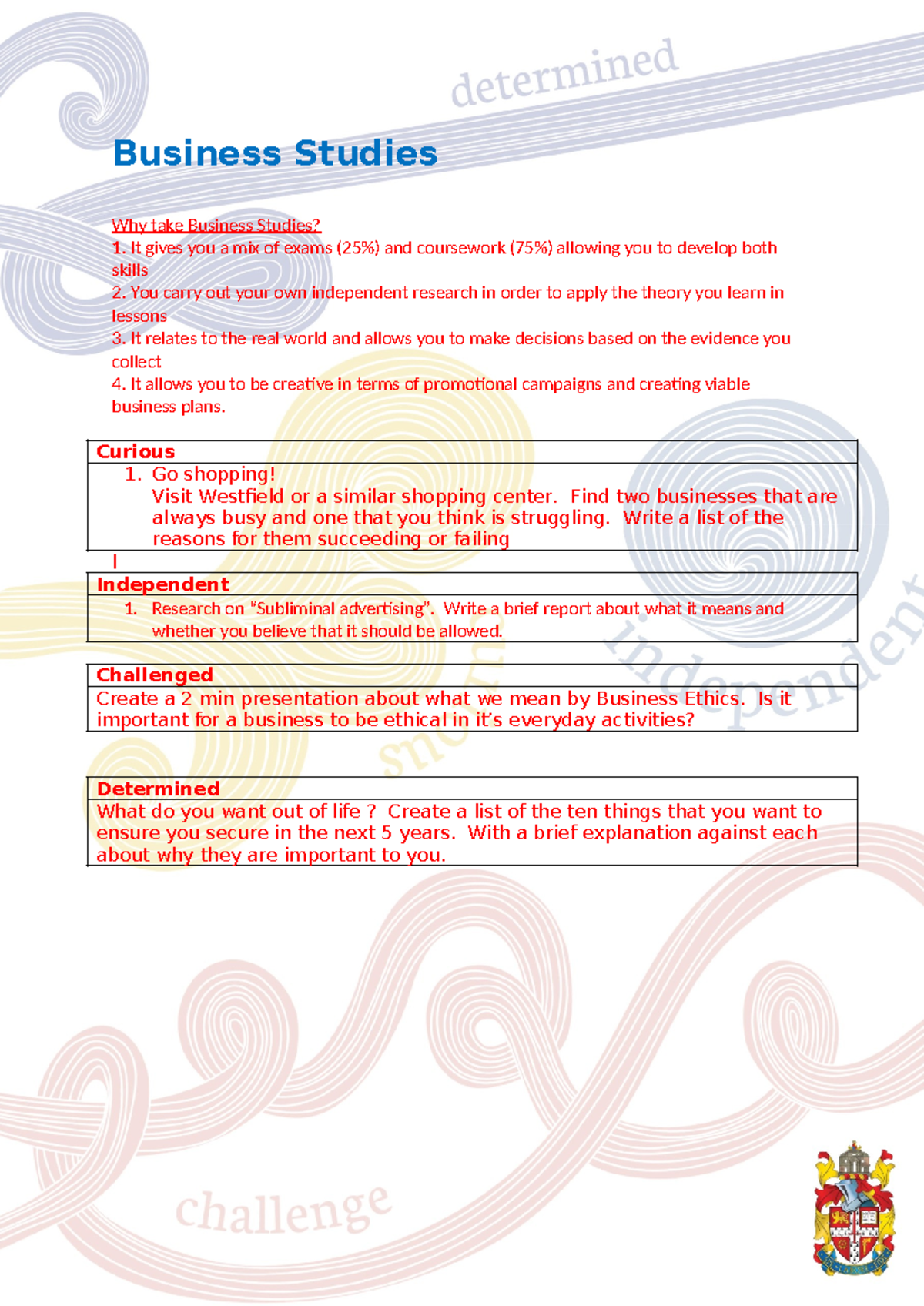 Level-3-BTEC-Business-1 269455107 - Business Studies Why take Business ...