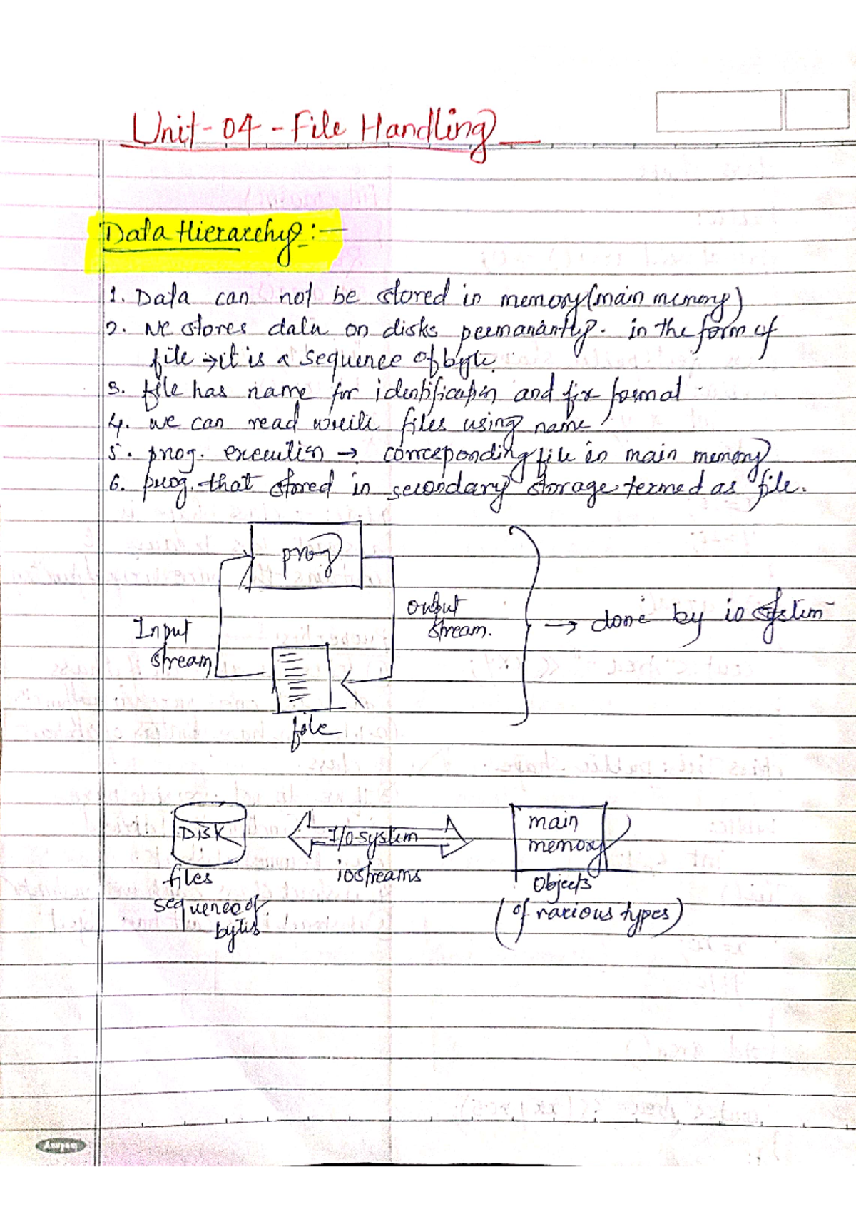 Unit4 File Handling - fgf brfervf rg gr sd rxcv hbthcb grb g - - Studocu