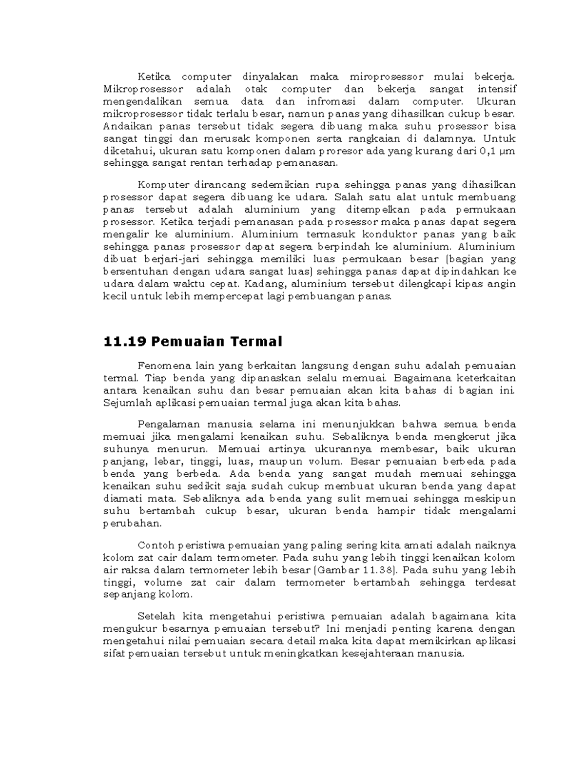 Catatan Fisika Dasar I (216) - Ketika computer dinyalakan maka ...