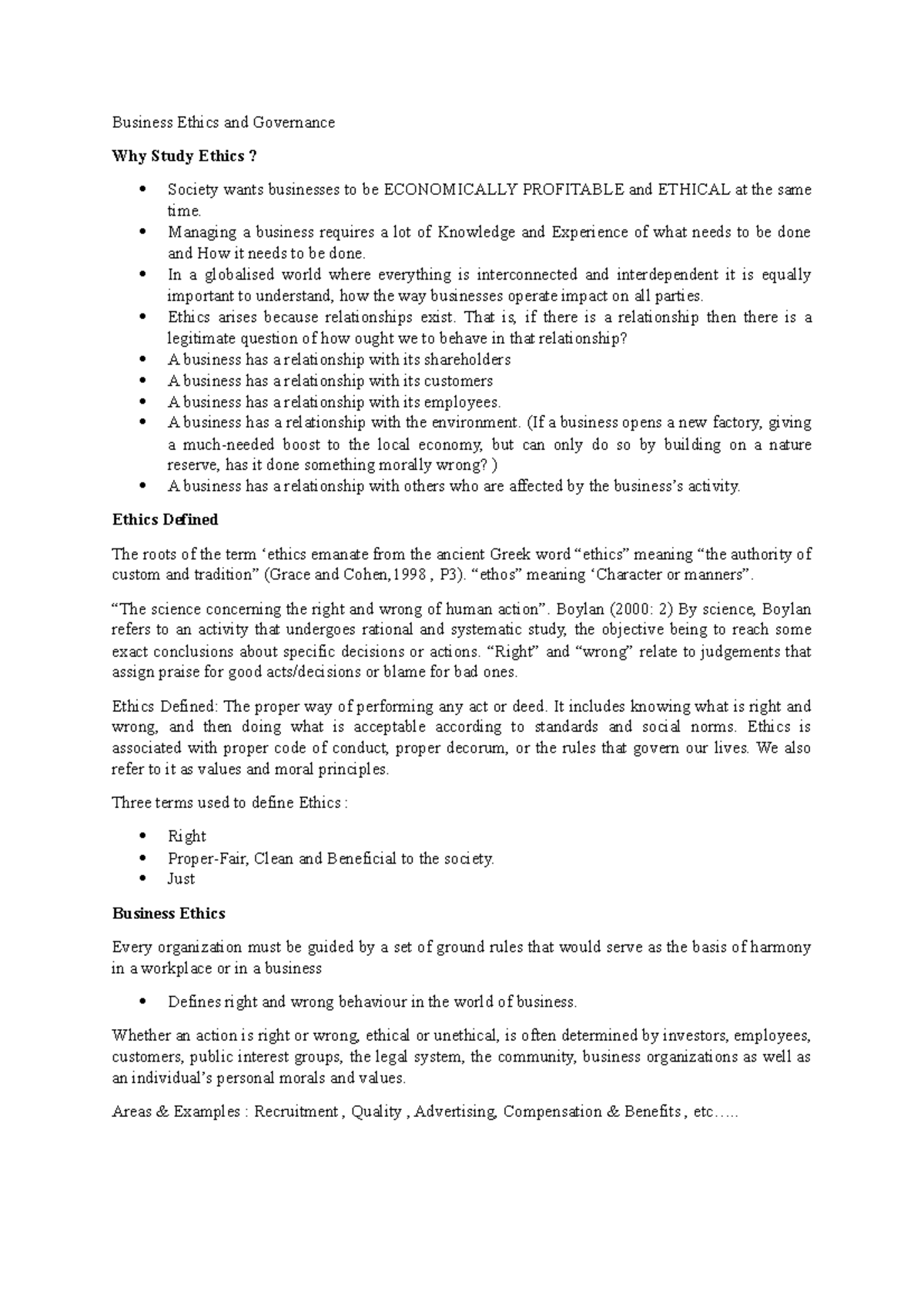 Business Ethics and GovernanceBusiness Ethics and Governance ...