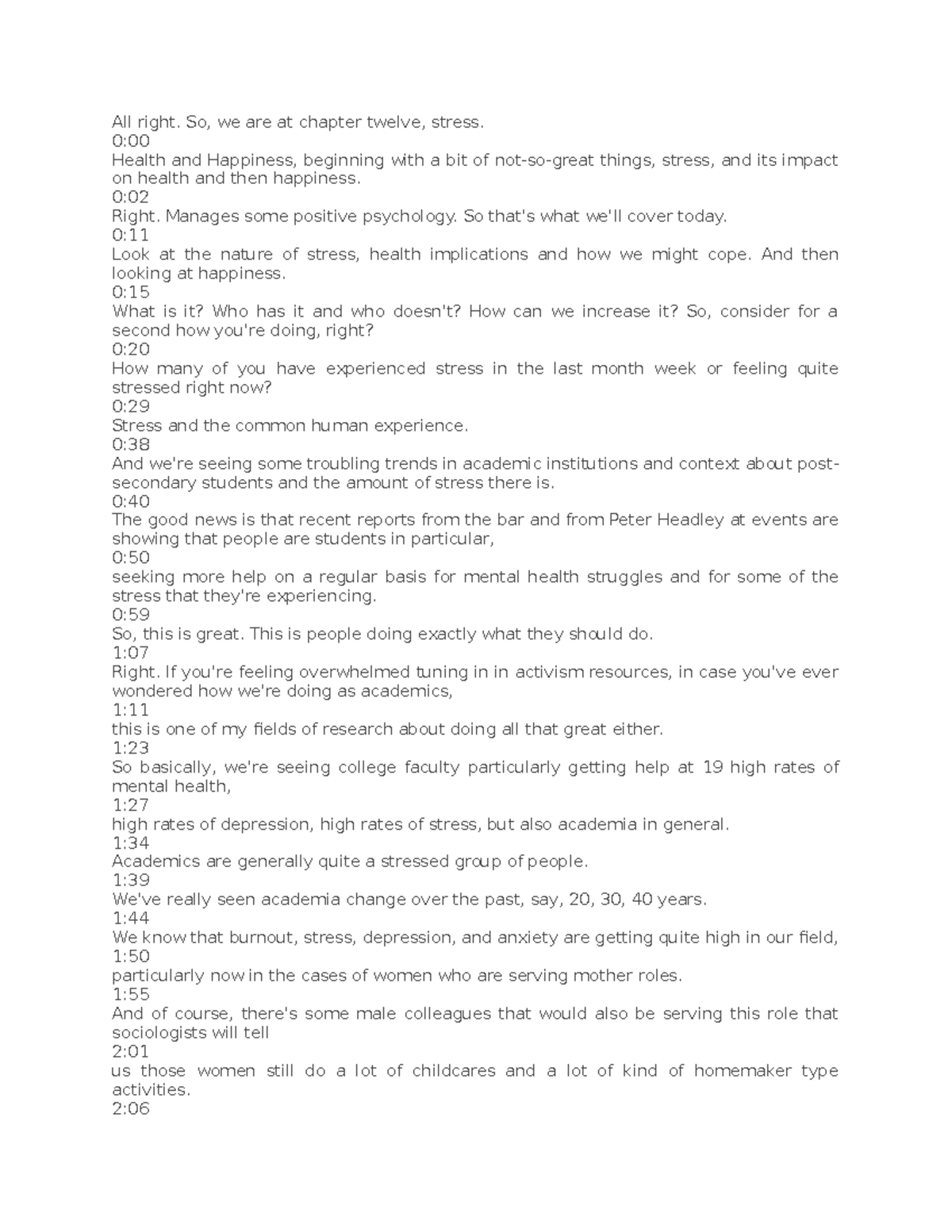 Chapter 12 Lectures (A + B andm m ,ok John) - All right. So, we are at ...