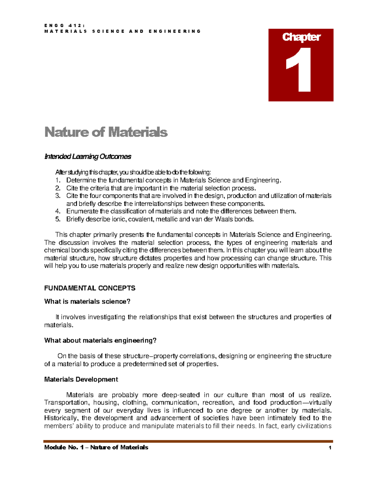 1 Nature of Materials - helpful - M A T E R I A L S S C I E N C E A N D ...