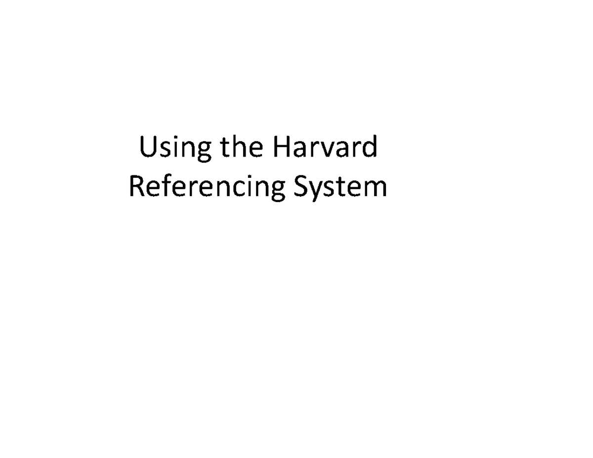 Lecture 4 Research Methodology in Computer Science - Using the Harvard ...