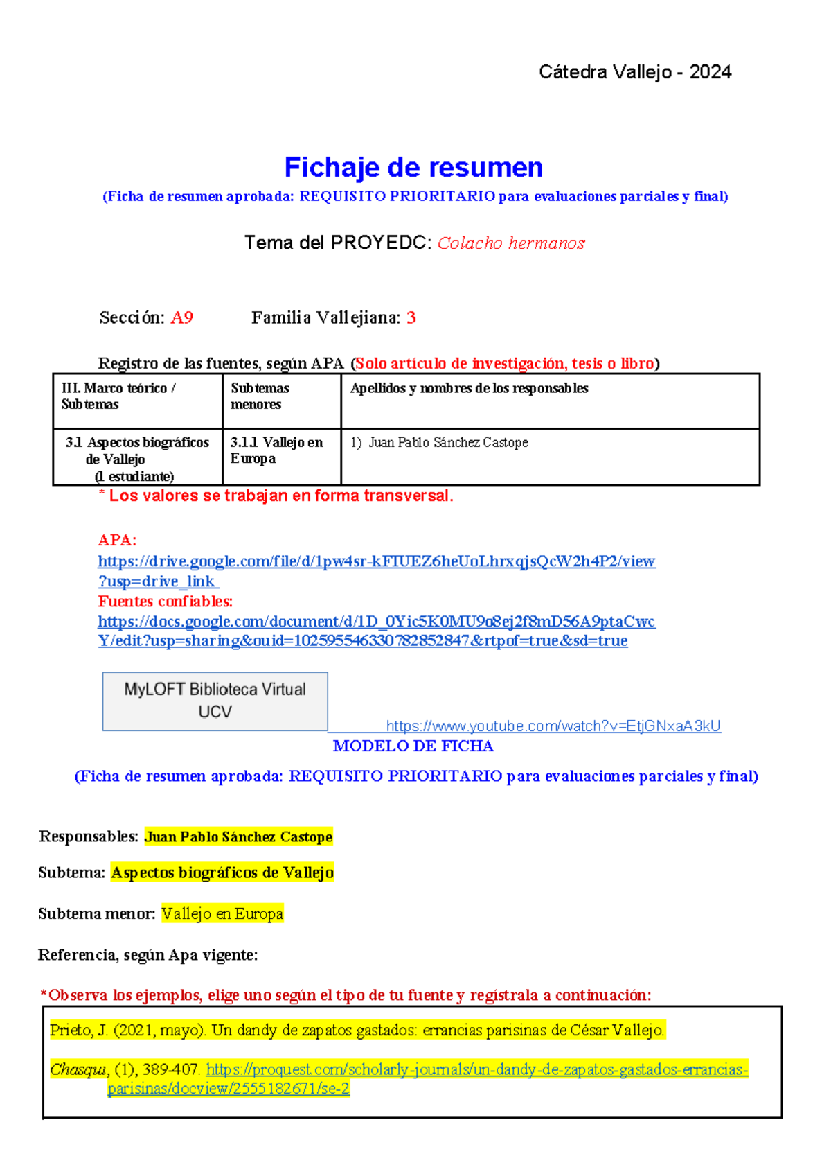 Ficha Resumen JUAN Sánchez Castope - Cátedra Vallejo - 2024 Fichaje de ...