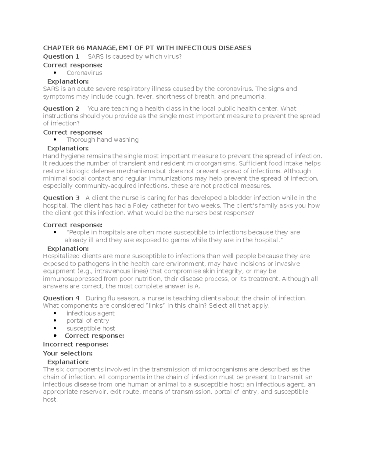 Ch 66 ML7 Management of Patients with Infectious Diseases - CHAPTER 66 ...