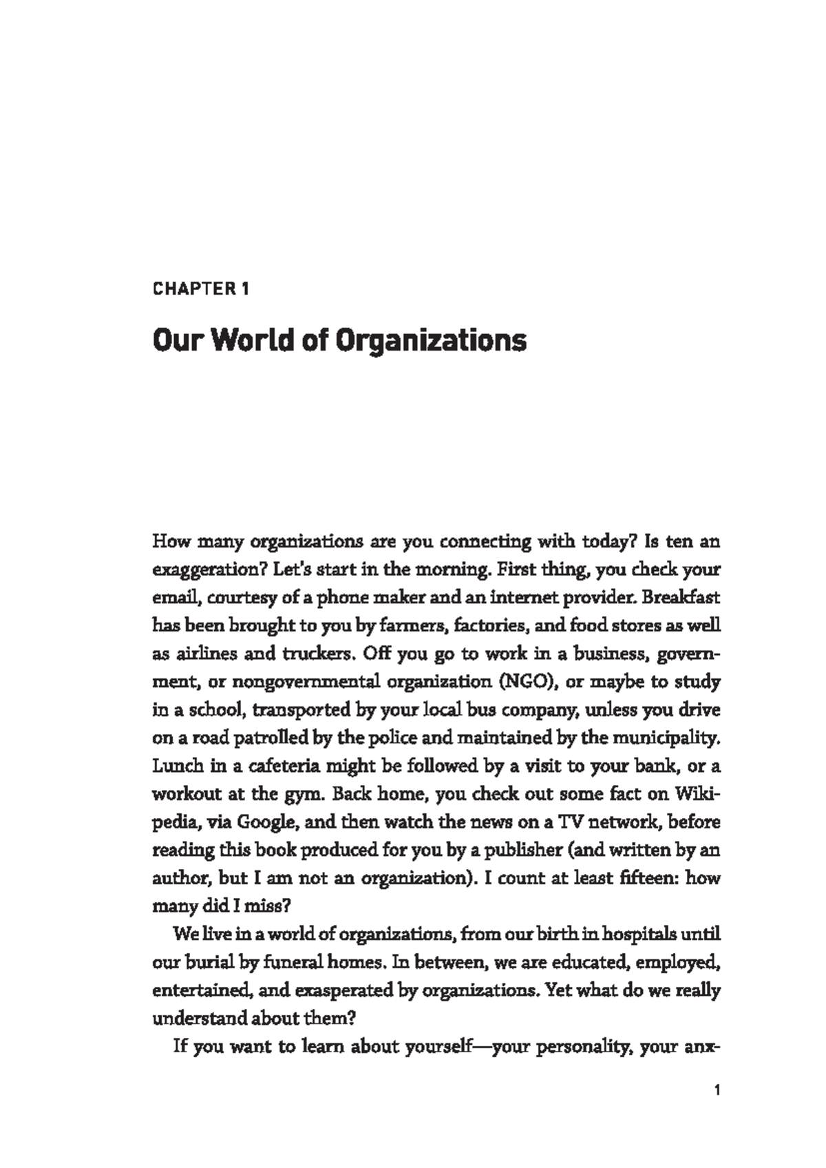 Mintzberg (2023) Cap1, Understanding organizations... Finally ...