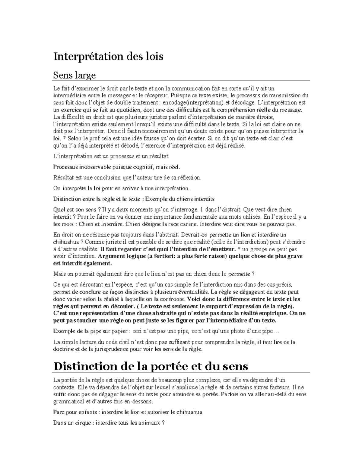 DRT213 (Interprétation Juridiques) - Mathieu Devinat - des lois Sens ...