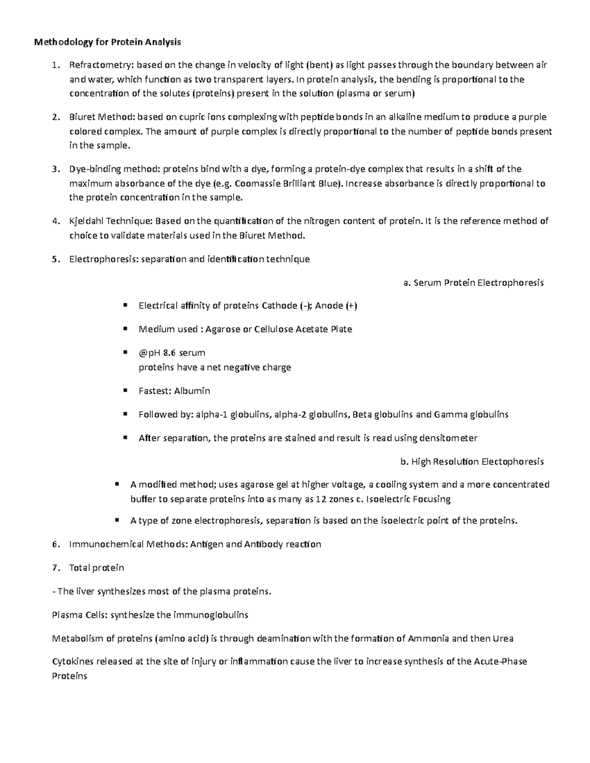 Methodology for Protein Analysis - Methodology for Protein Analysis ...