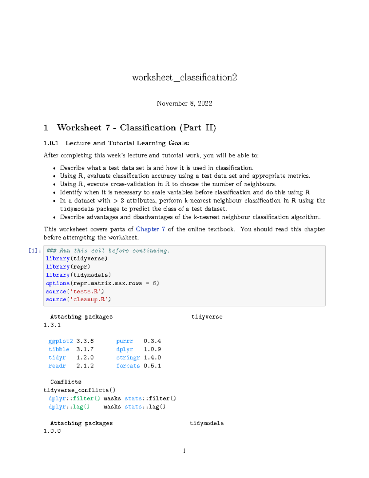 Worksheet classification 2 - worksheet_classification November 8, 2022 ...