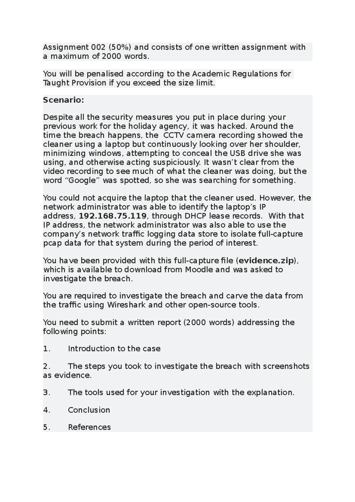 Computers and Security Assignment 002 - Assignment 002 (50%) and ...