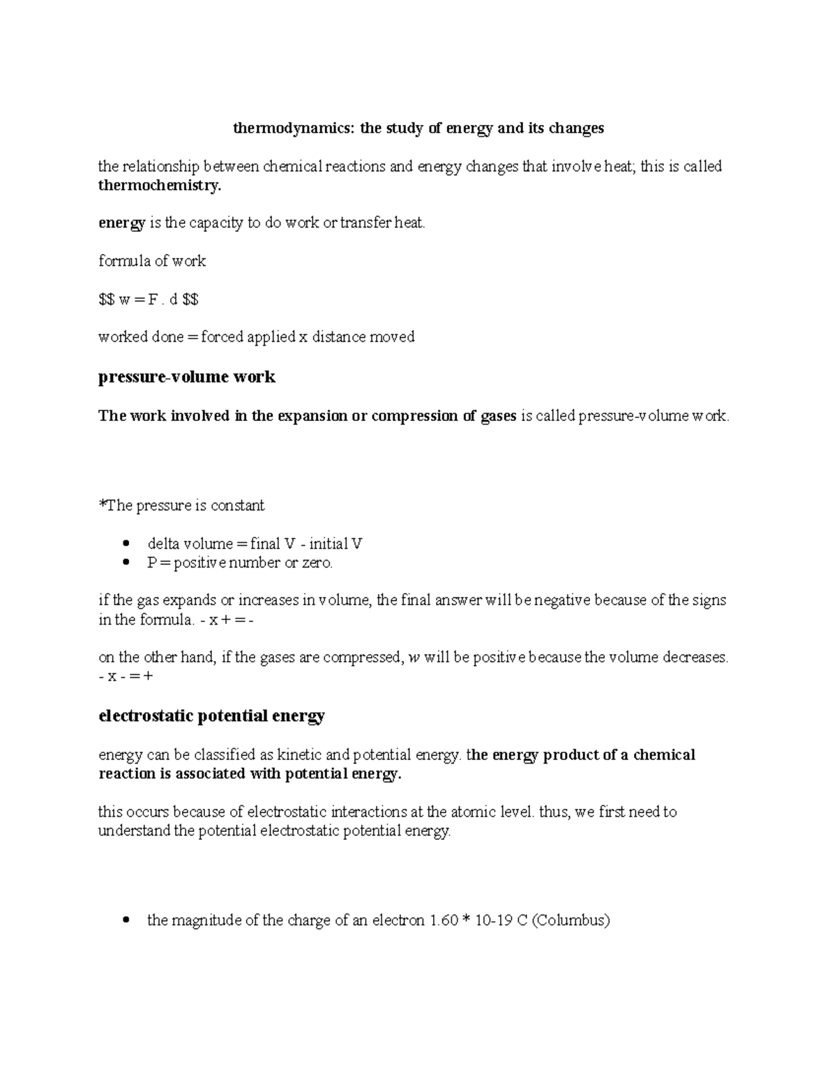Thermochemistry 1 - thermodynamics: the study of energy and its changes ...