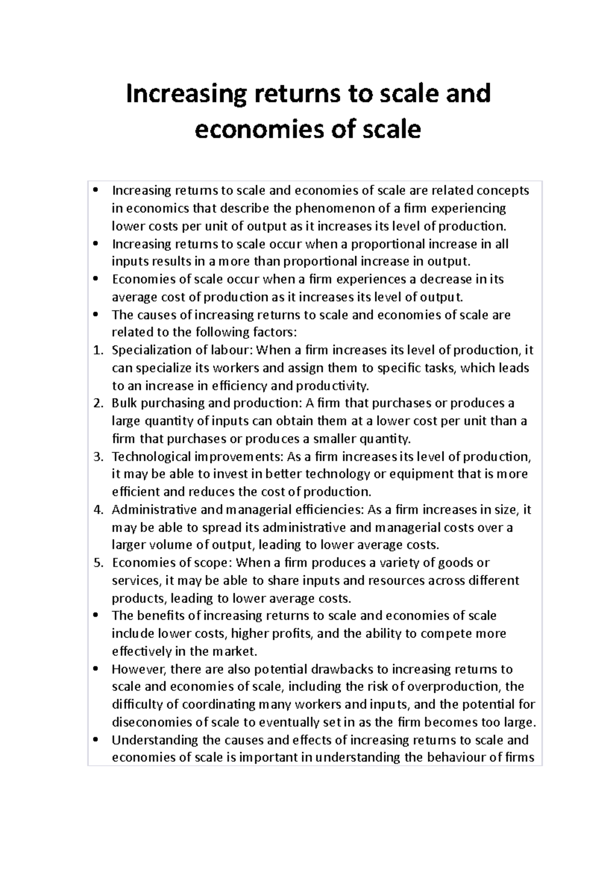 Increasing Returns To Scale And Economies Of Scale Increasing Returns increasing-returns-to-scale-and-economies-of-scale-increasing-returns