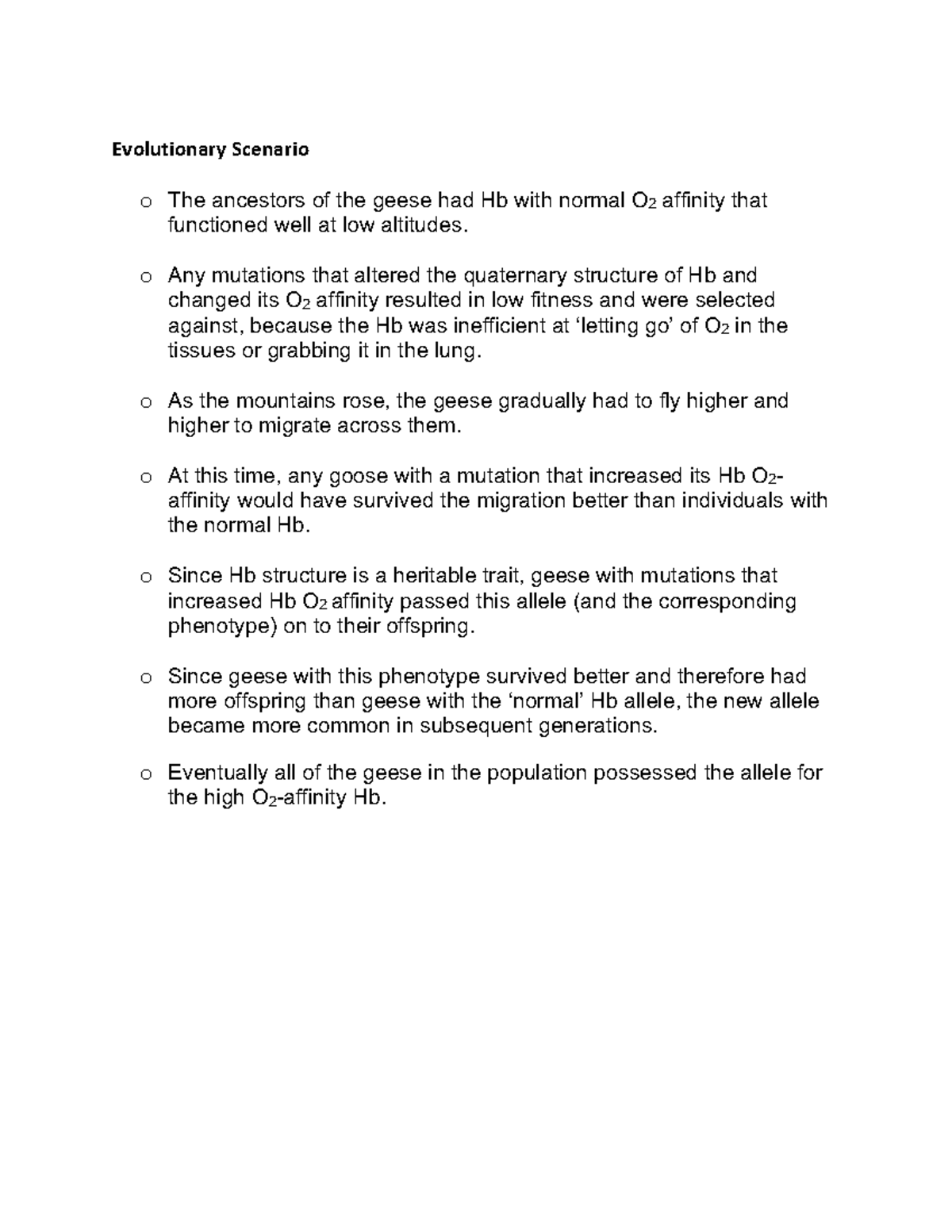 Evolutionary Scenario - o Any mutations that altered the quaternary ...