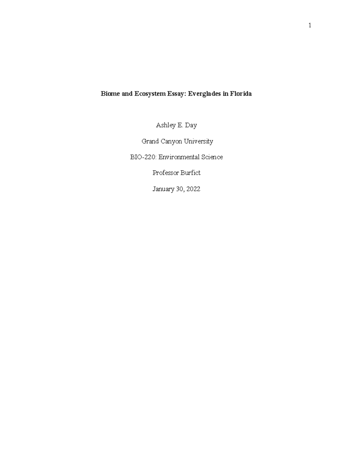 Biome and Ecosystem Essay: Everglades in Florida - Day Grand Canyon ...