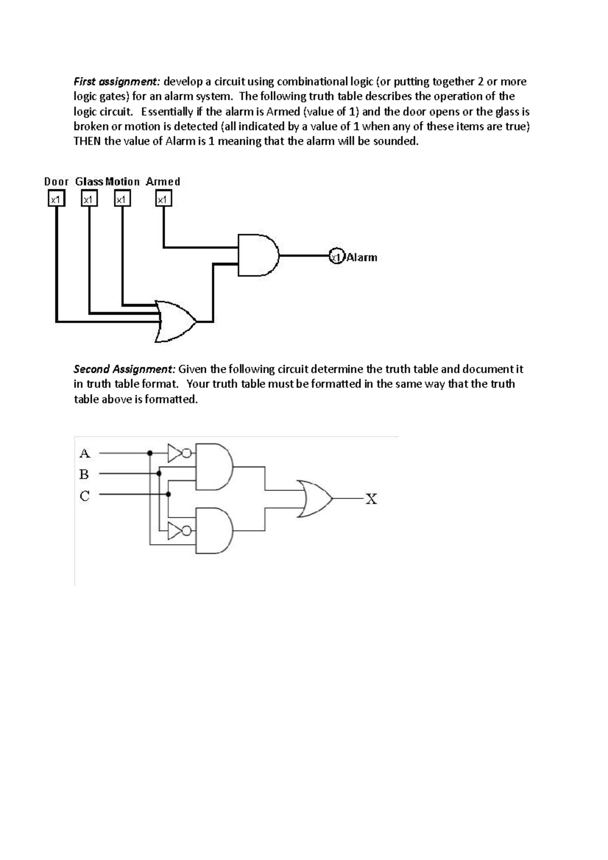 Cs1104 Assignment Week Unit Two First Assignment Develop A Circuit Using Combinational Logic
