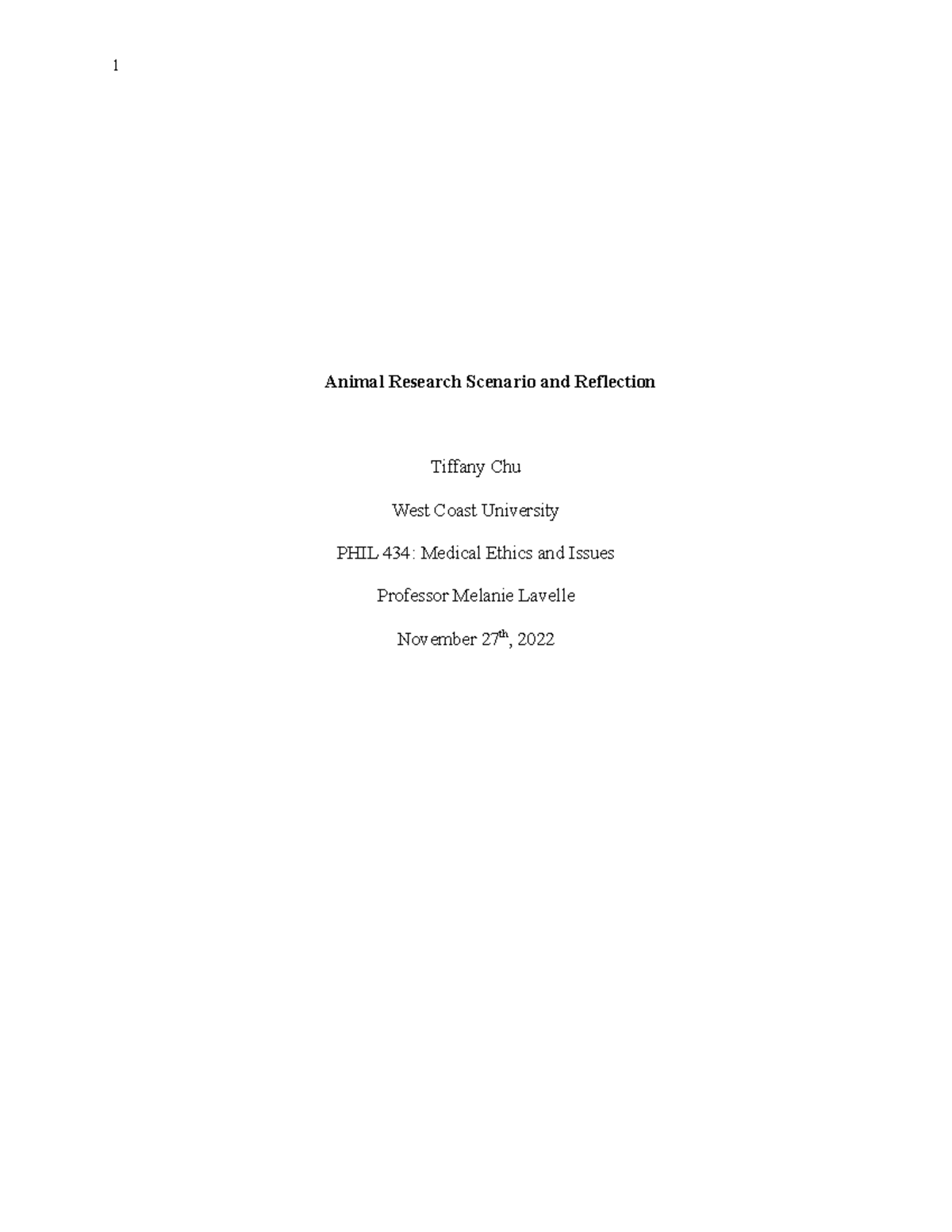 Animal Research: Ethical Considerations and Impact - Studocu