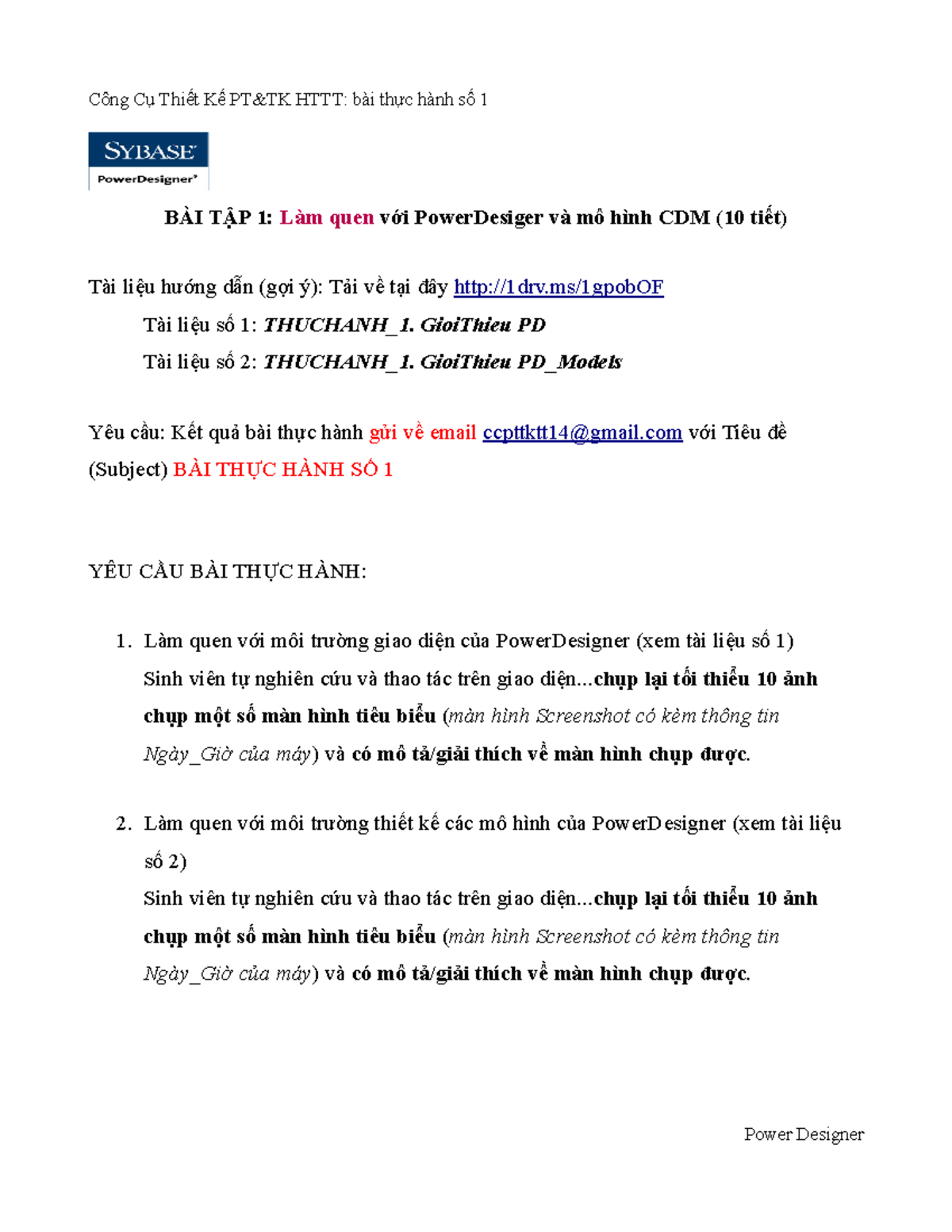 Bai tap mon cong cu phan tich thiet ke he thong - Công Cụ Thiết Kế PT&TK HTTT: bài thực hành số ...