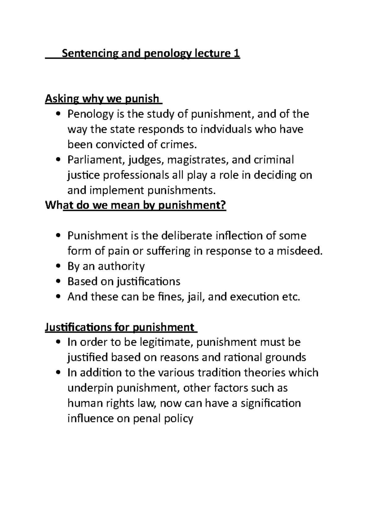 Sentencing and penology - Parliament, judges, magistrates, and criminal ...