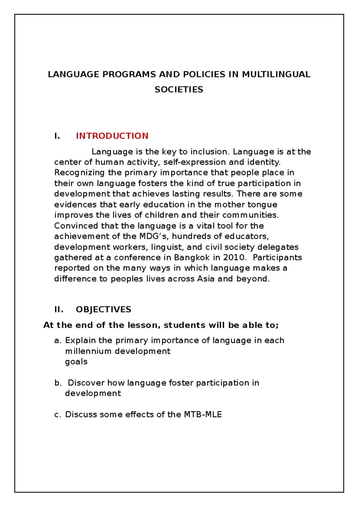 Why Language-Matters-for-MDGs' - LANGUAGE PROGRAMS AND POLICIES IN ...