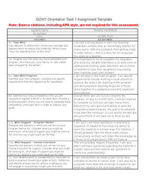 No Name Orientation Task - GOM4 Orientation Task Assignment Template Note: Source cita琀椀ons ...