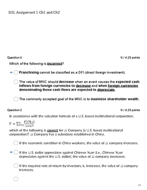D2L Assignment 2 - FIN 471 - A&M Commerce - Studocu