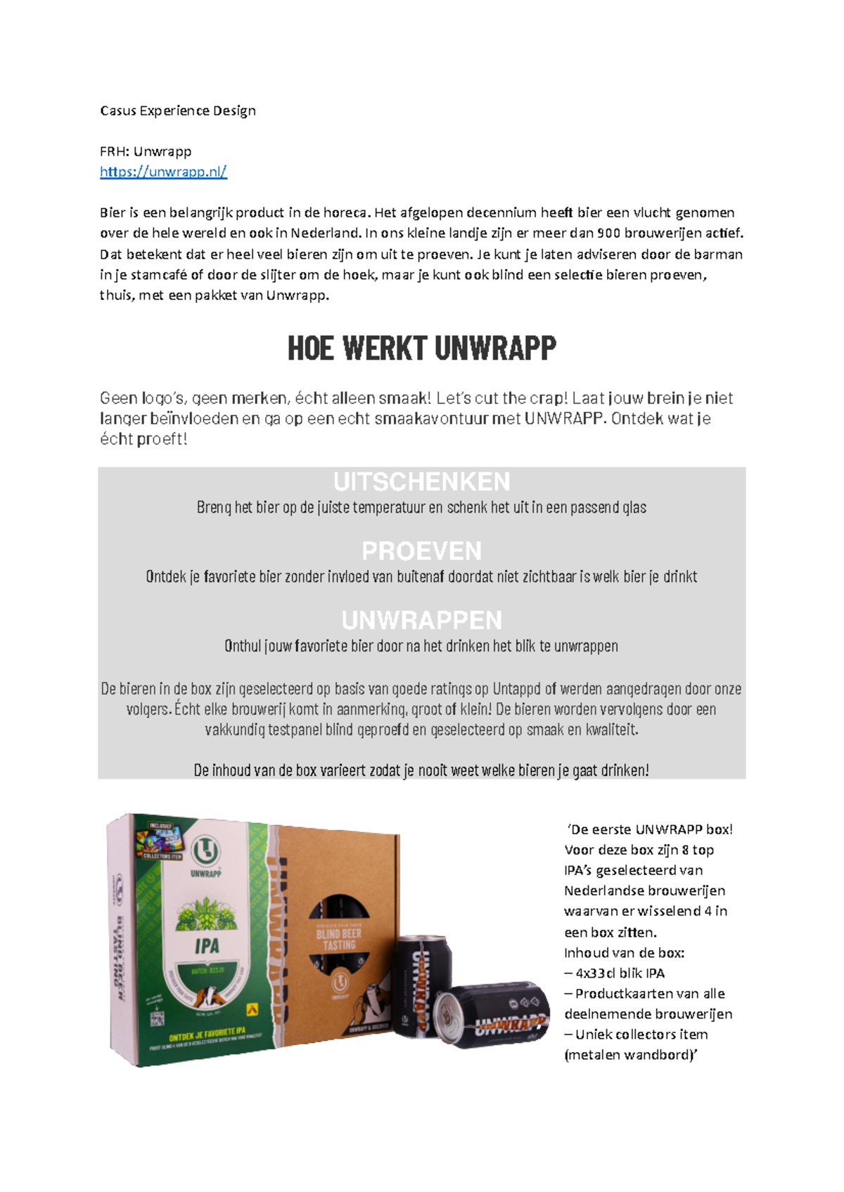 Casus XD 23 24 kans 2 alleen casus - Casus Experience Design FRH ...