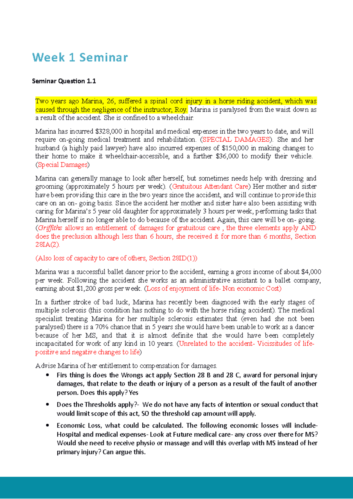 Week 1 Seminar Question - Week 1 Seminar Seminar Question 1. Two years ...