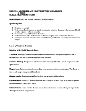 HSM Notes - HEALTH SYSTEMS MANAGEMENT UNIT ONE: INTRODUCTION TO ...