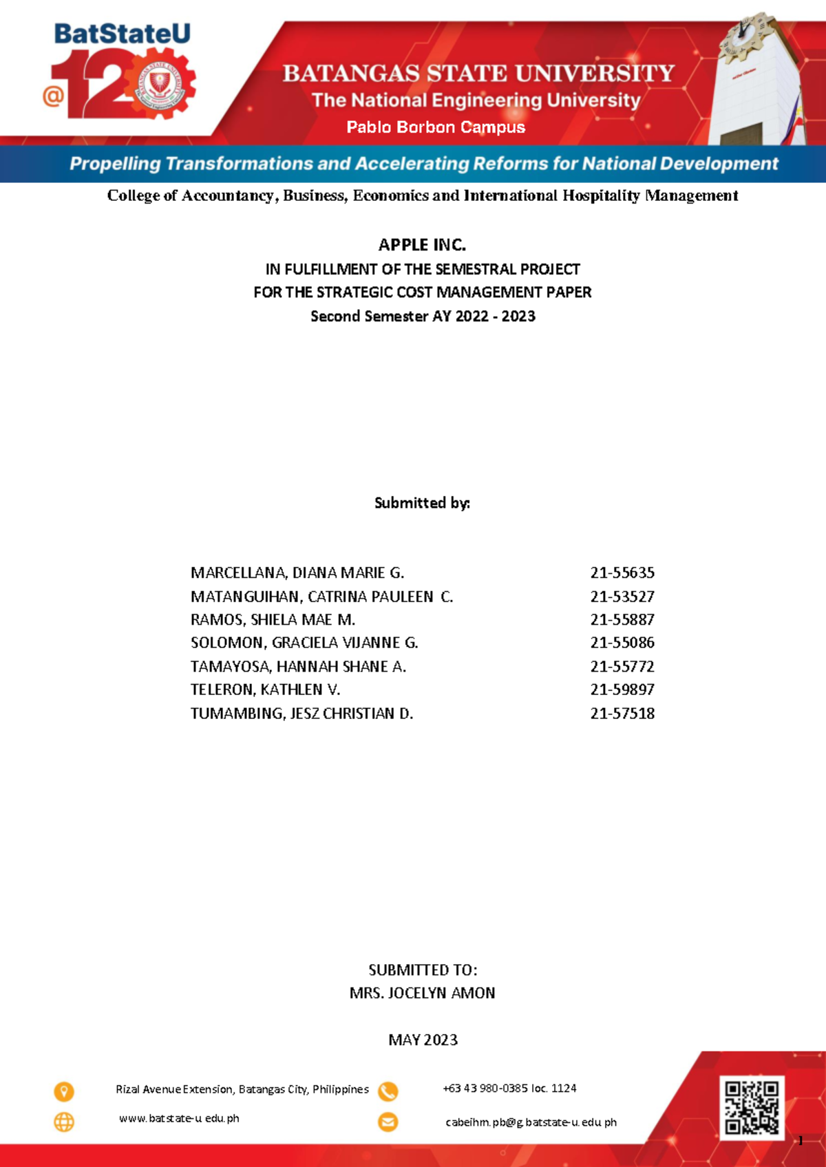 Final SCM Paper G5 - a case study - College of Accountancy, Business ...