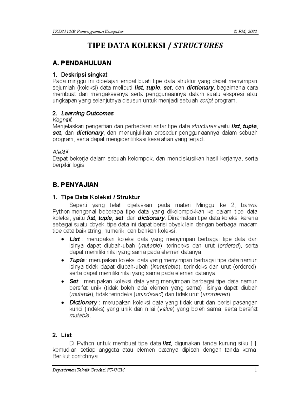 Tipe Tipe Data Koleksi Sistem Basisdata - TIPE DATA KOLEKSI ...