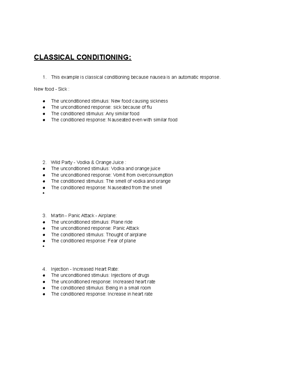Untitled document-3 - Assignment. - CLASSICAL CONDITIONING: This ...