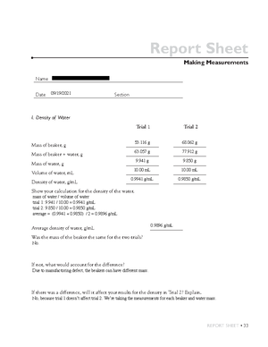 Using physical chem - report lab - REPORT SHEET • 47 Report Sheet Using ...
