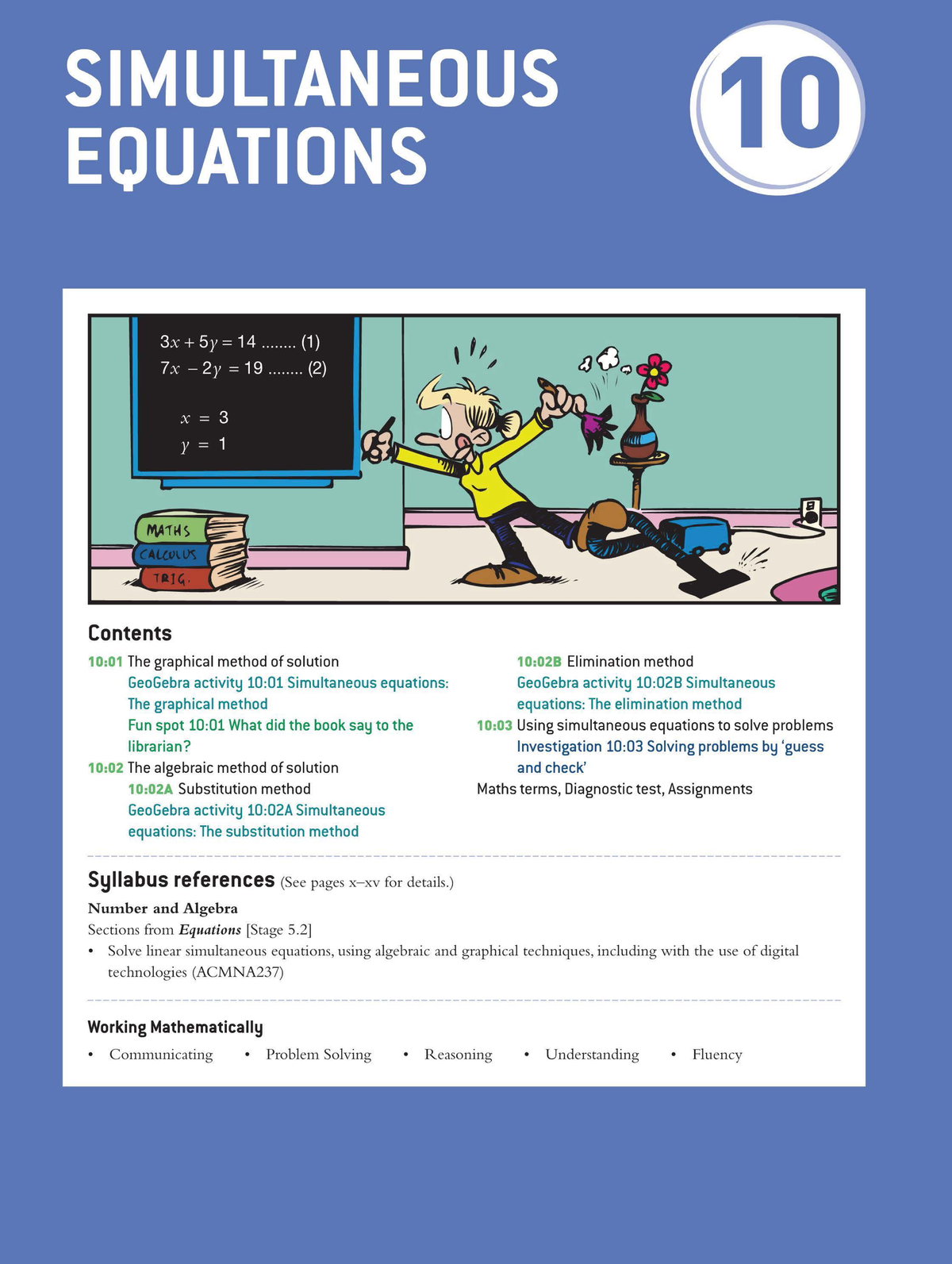 Ch 10 Simultaneous Equations - . Contents 10:01 The graphical method of solution 10:028 ...