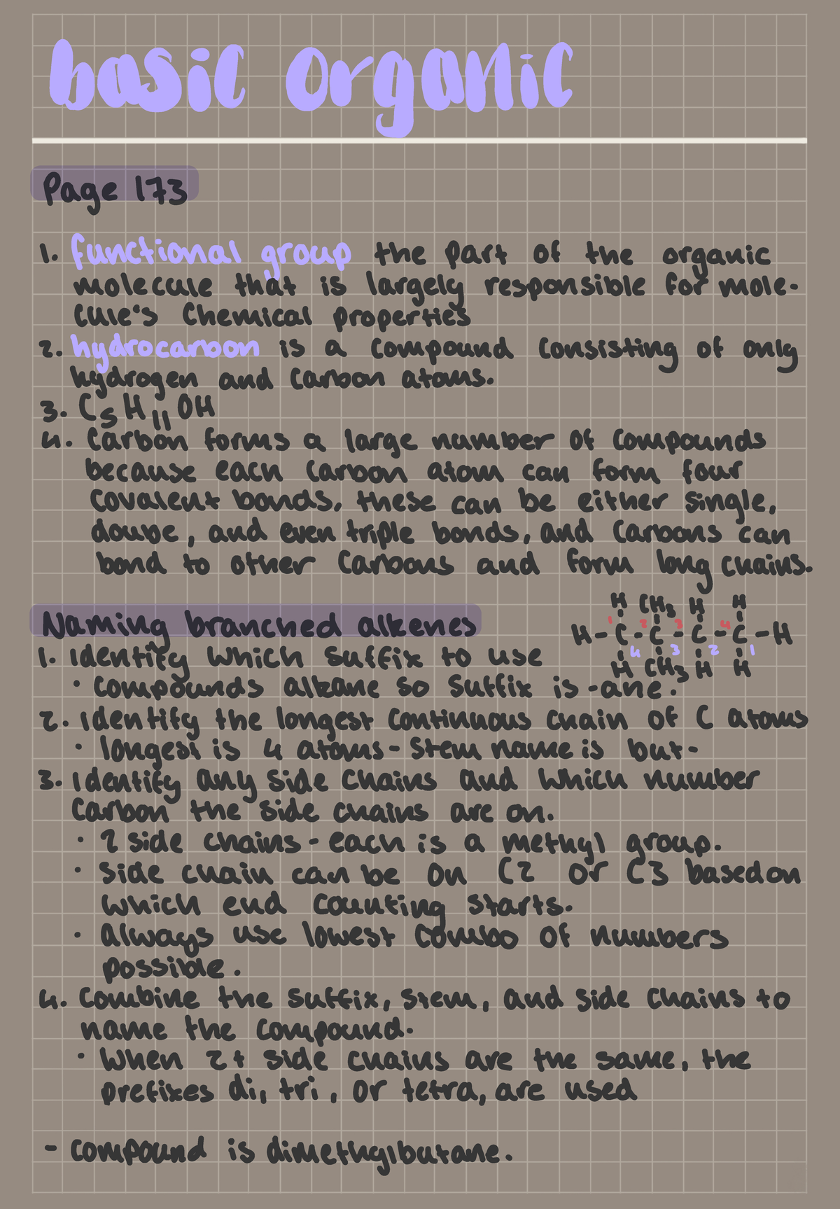 Basic Organic 1 - OCR A - baSiC OrgCHiC Page 173 .functional group the ...