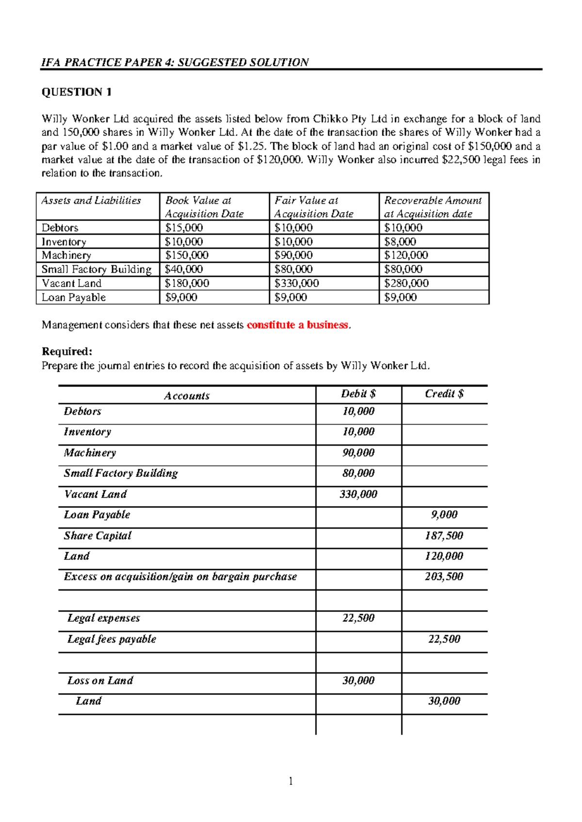 IFA2 Practice Paper 4 Solution - IFA PRACTICE PAPER 4: SUGGESTED ...