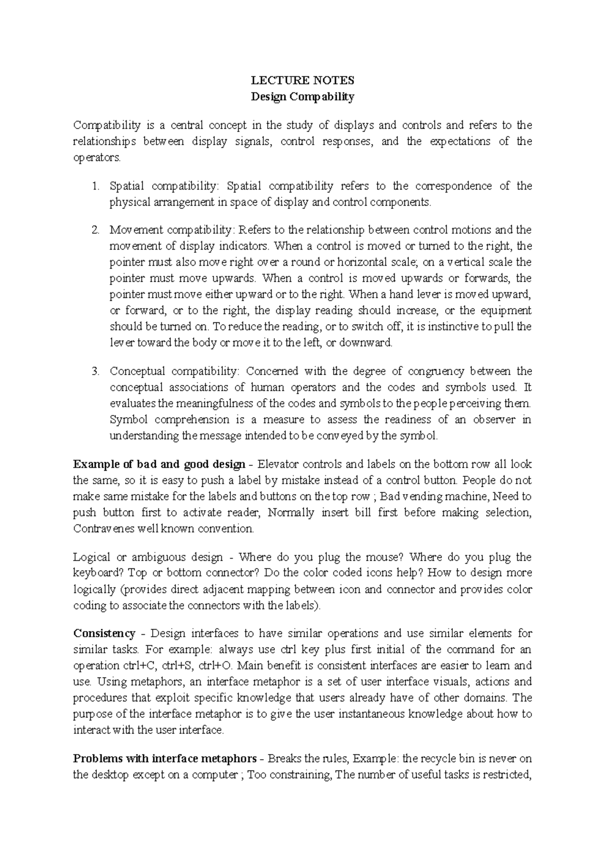 Engineering Drawing Design Compability - LECTURE NOTES Design ...