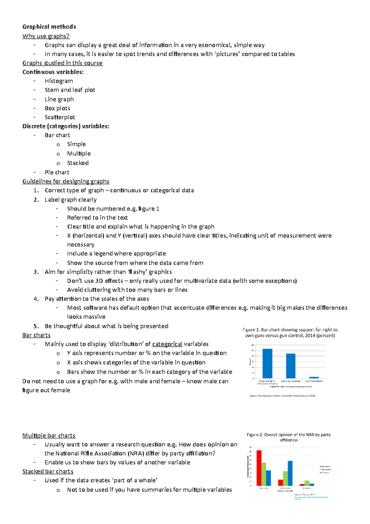 Lecture 3 Graphical methods - Graphical methods Why use graphs? Graphs ...