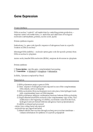 Mutation - Lecture notes 3 - Gene Mutations List causes of gene ...
