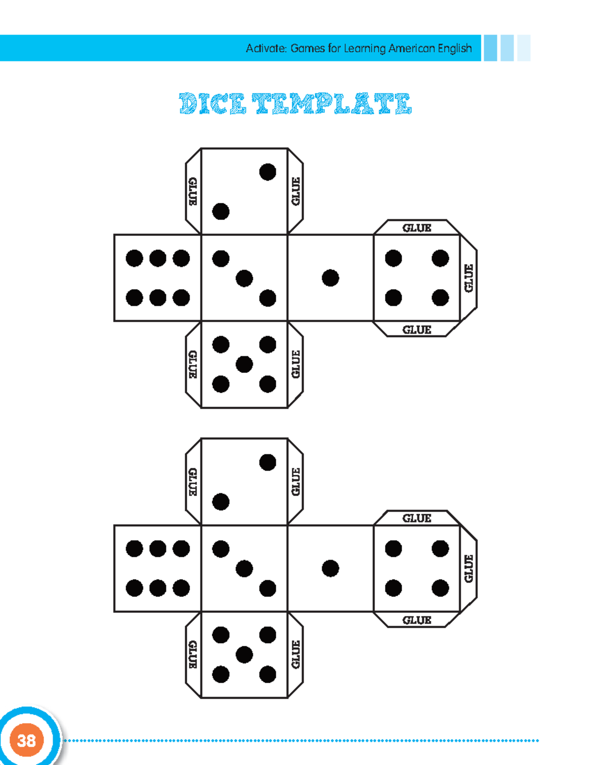 Dice template - Beed-General Education - 38 Activate: Games for ...